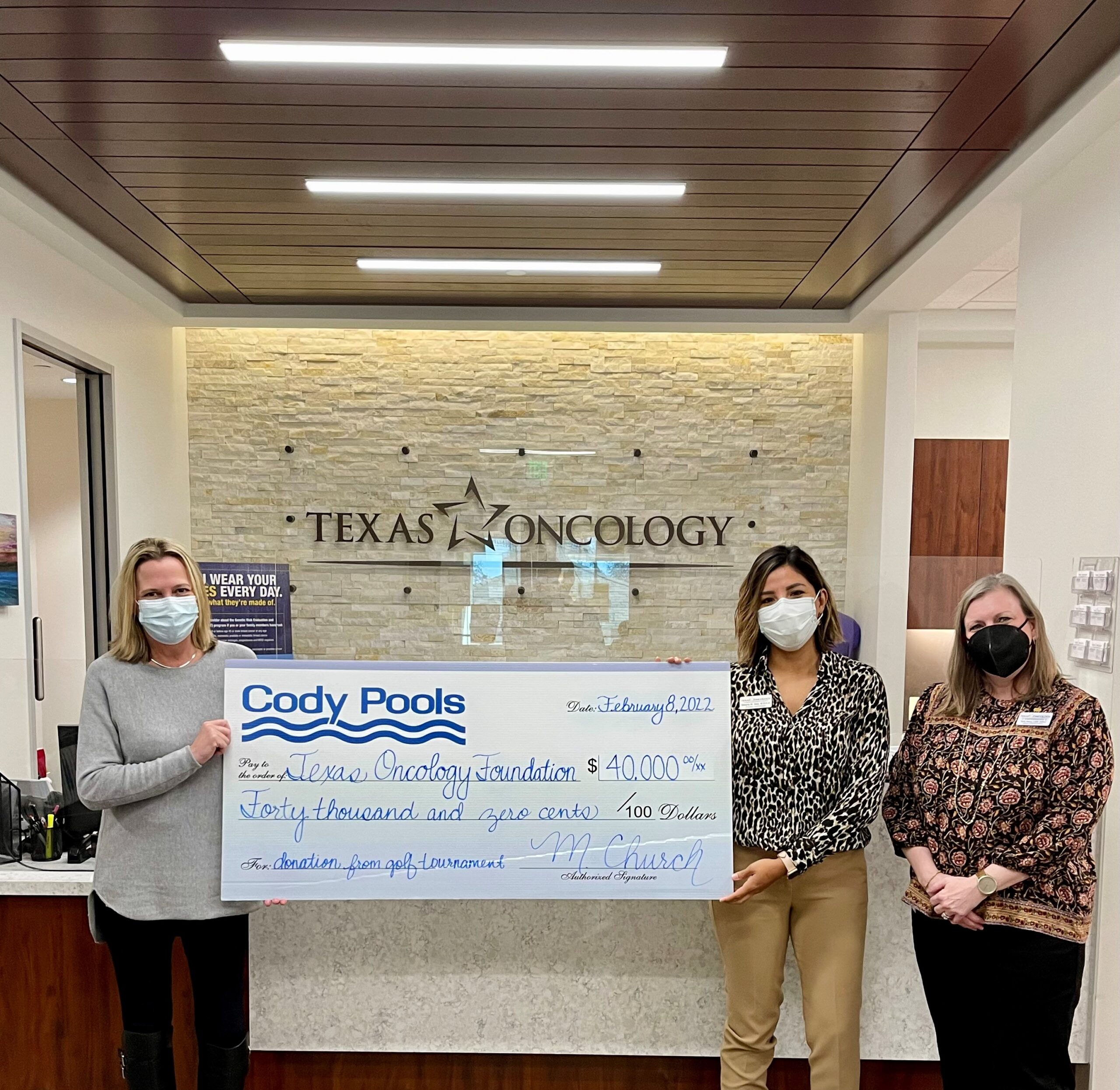 Cody Pools Announces $40,000 Donation To The Texas Oncology Foundation ...
